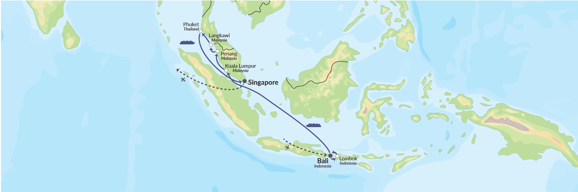 Bali og cruise til Malaysia, Thailand & Singapore | BENNS